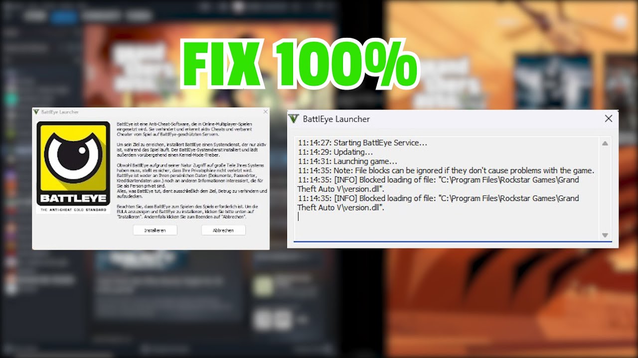 FIX BATTLEYE GTA V MOD ERROR 2024 - YouTube