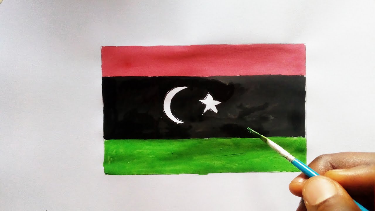 How to draw Flag of Libya step by step. - YouTube