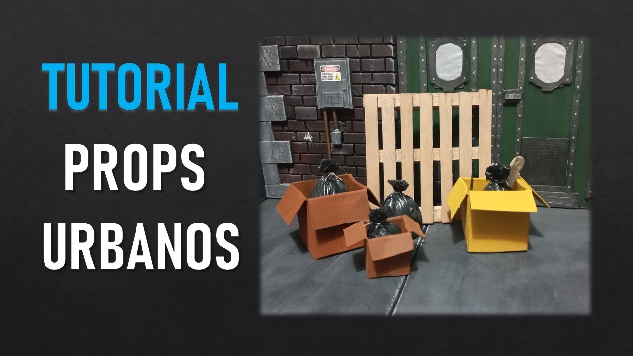 COMO HACER PROPS URBANOS TARIMAS Y CAJAS DE CARTON - YouTube