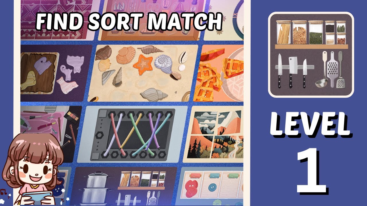 Find Sort Match Level 1 Walkthrough - YouTube