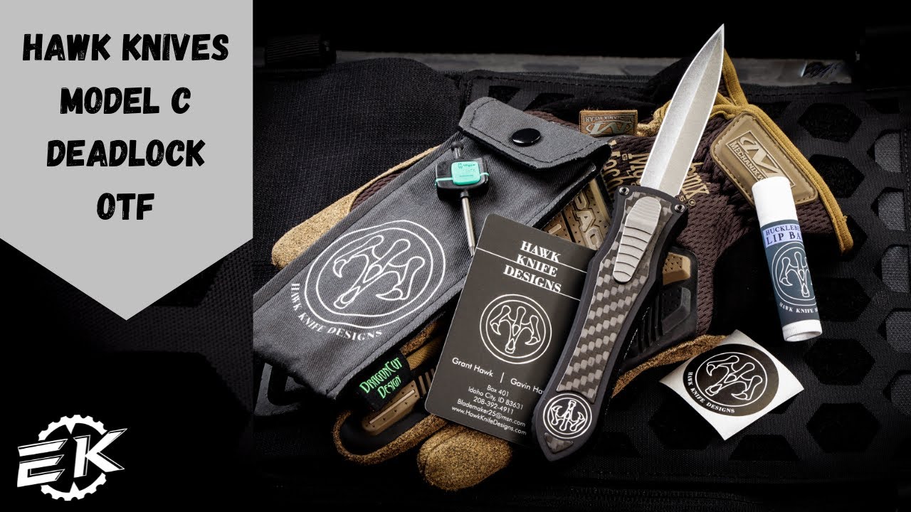 Hawk Knives Deadlock Model C Aluminum OTF Automatic Knife - YouTube