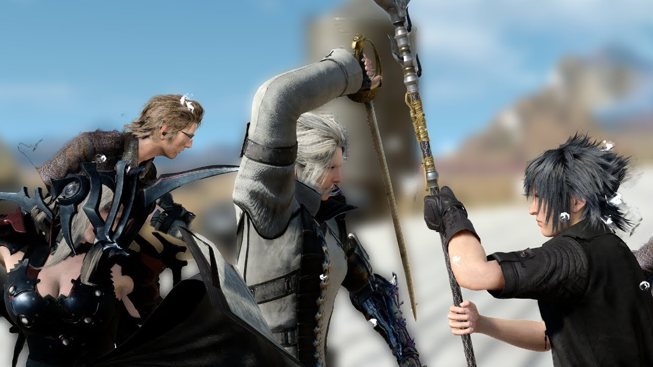 Final Fantasy XV - Ignis, Ravus, Aranea vs. Noctis - YouTube