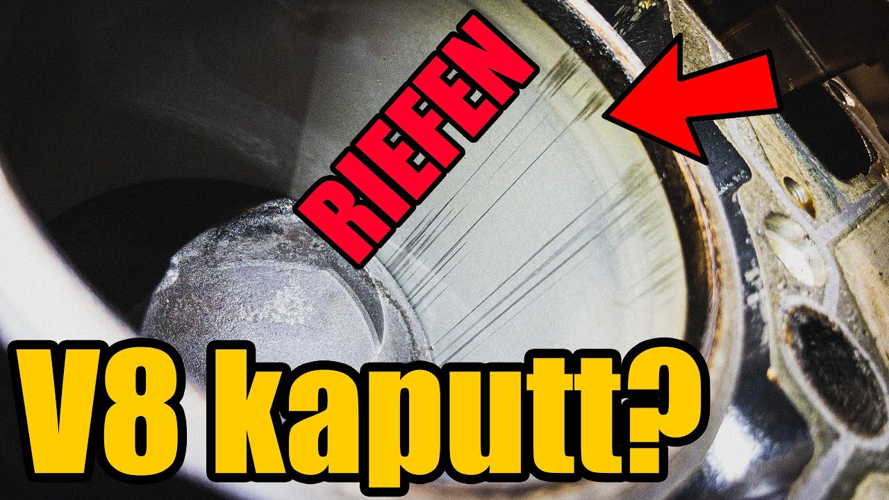 Riefen im SL500 Motor entdeckt - Kolbenfresser? - YouTube