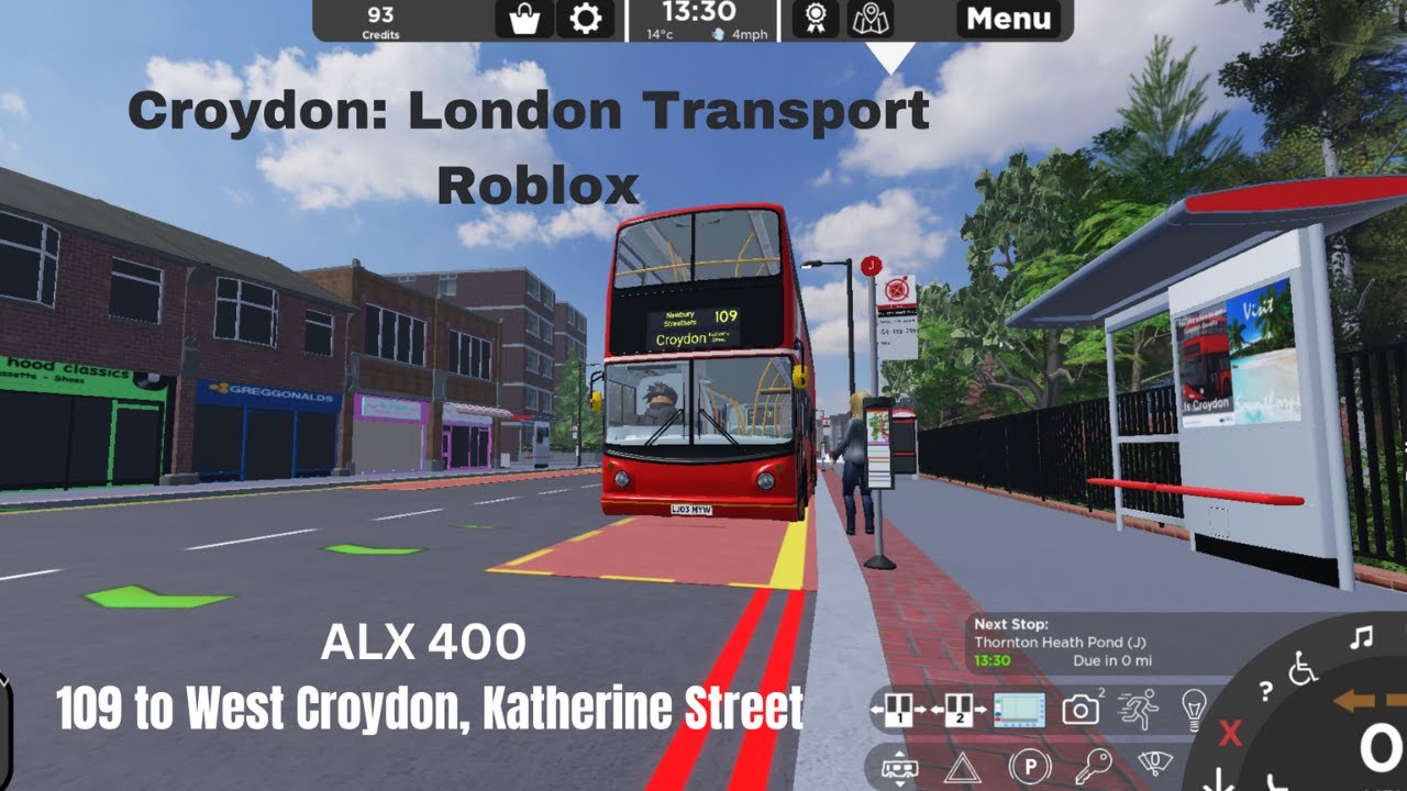 Roblox Croydon Transport| ALX 400 on the 109 to West Croydon, Katherine ...