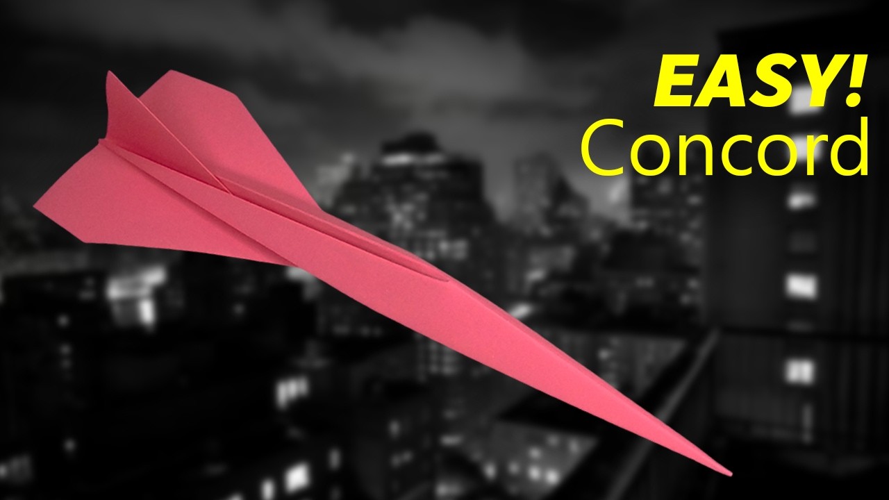How To Make An Easy CONCORD Jet Origami Paper Airplane || Origami Plane ...