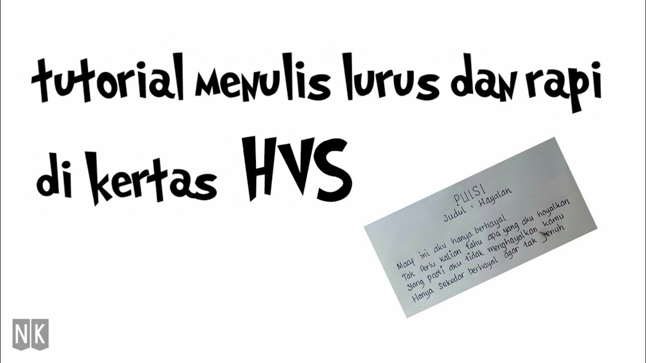 tutorial tips menulis lurus dan rapi di kertas HVS - YouTube