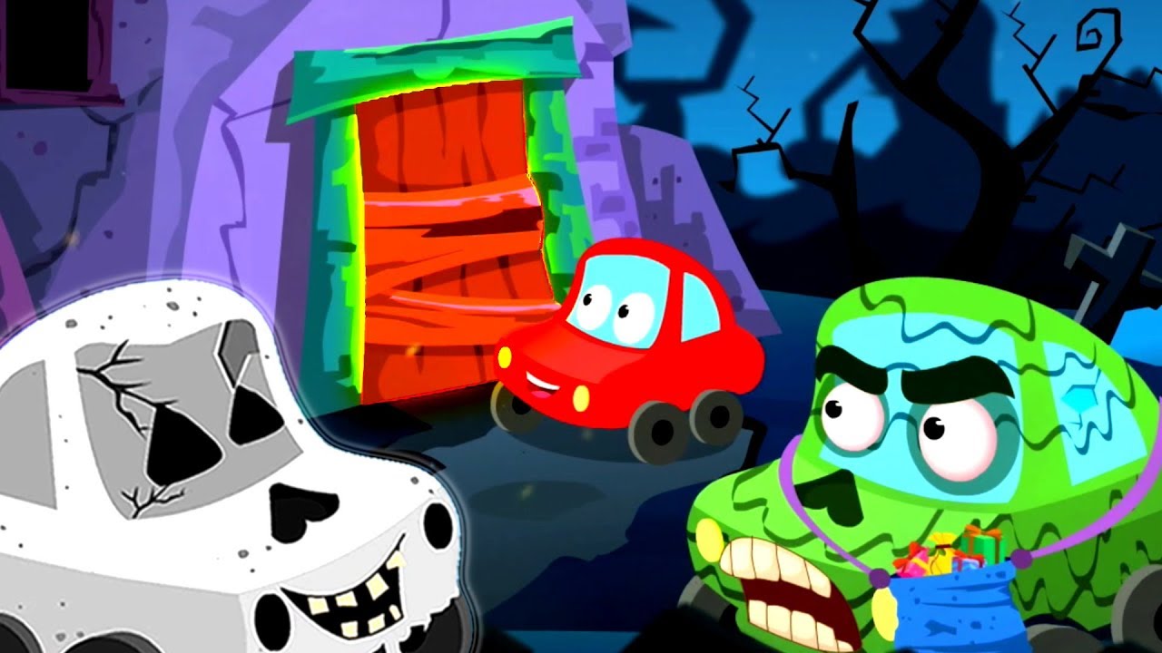 Trick or Treat | Little Red Car Cartoons | Halloween Songs for Kids ...
