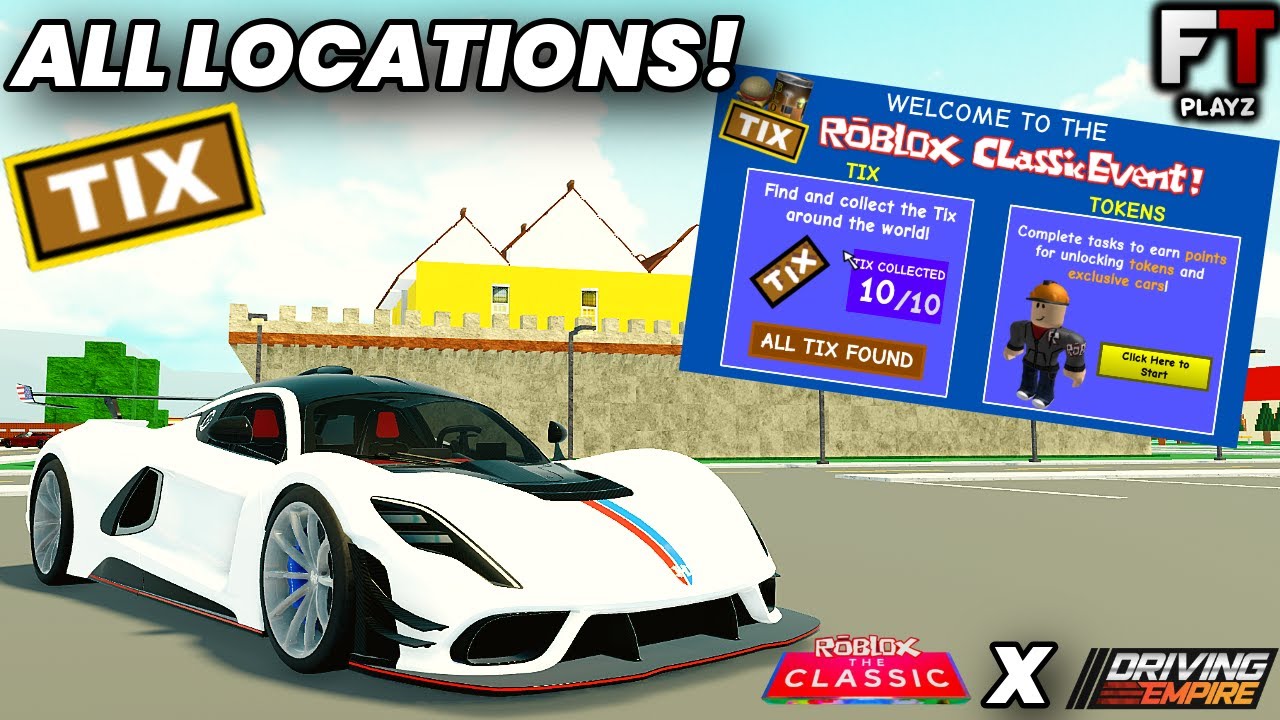 ALL LOCATIONS SPOT FOR TIX In Roblox Driving Empire! (Roblox The ...