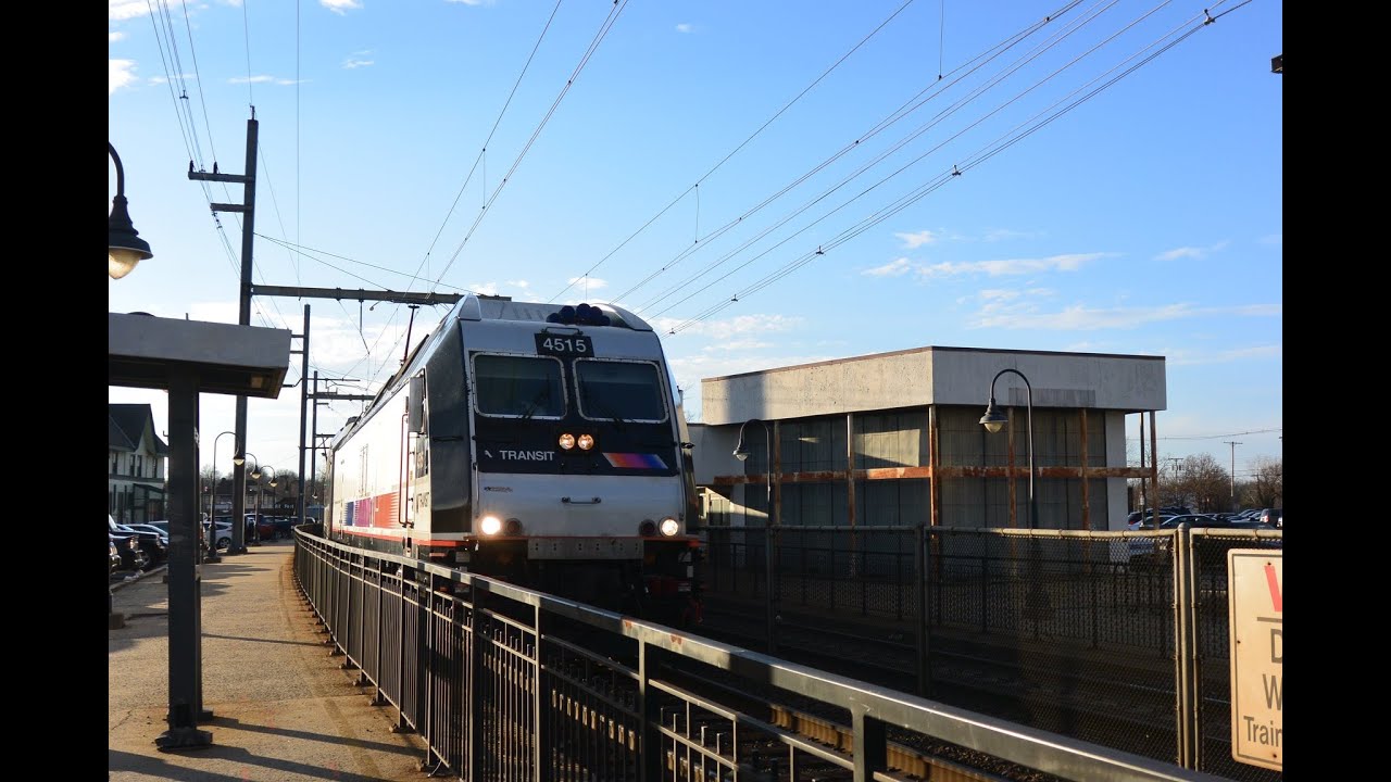 NJT ALP-45DP 4515 Leads Train 3363 at Aberdeen-Matawan with an Awesome ...