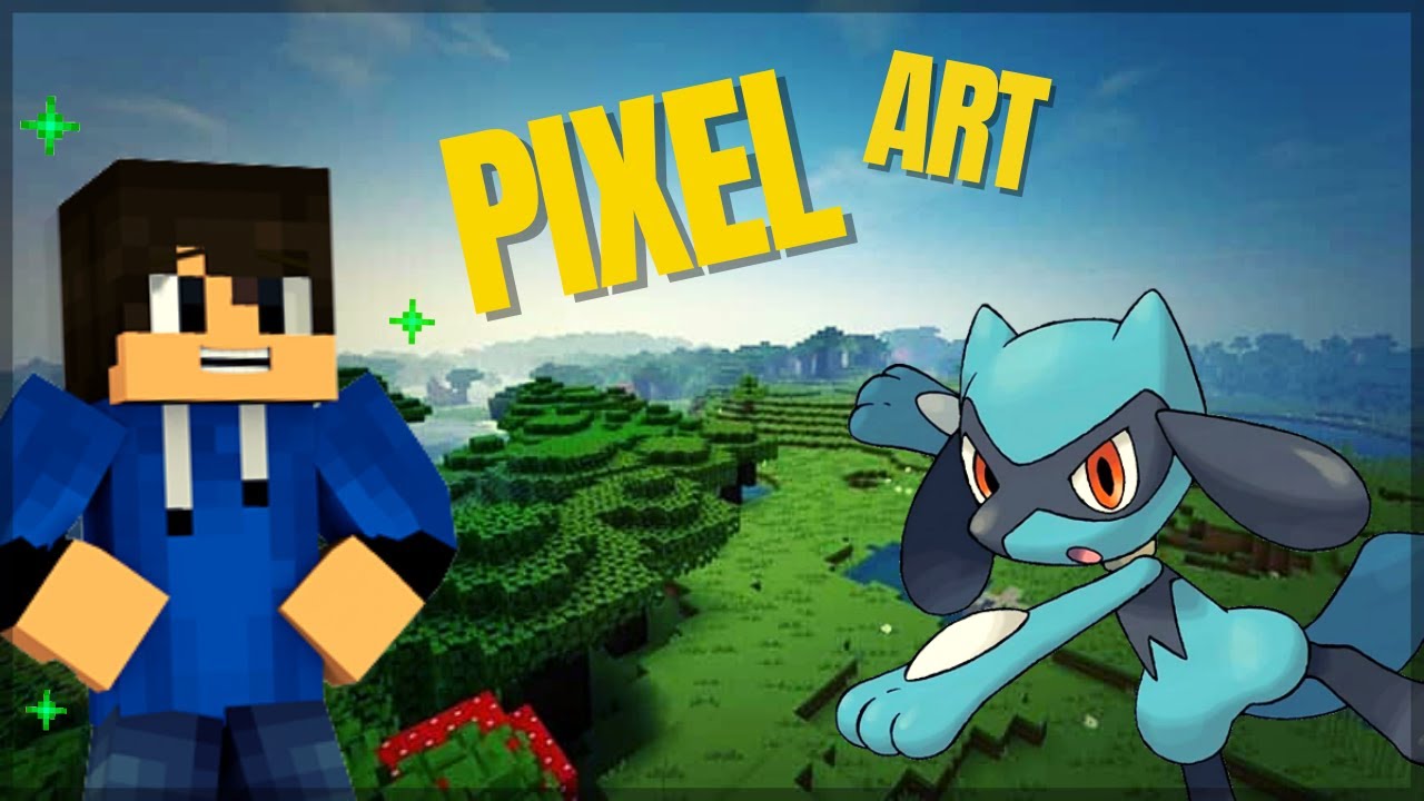 Pixel Art Riolu #minecraft #pokemon - YouTube