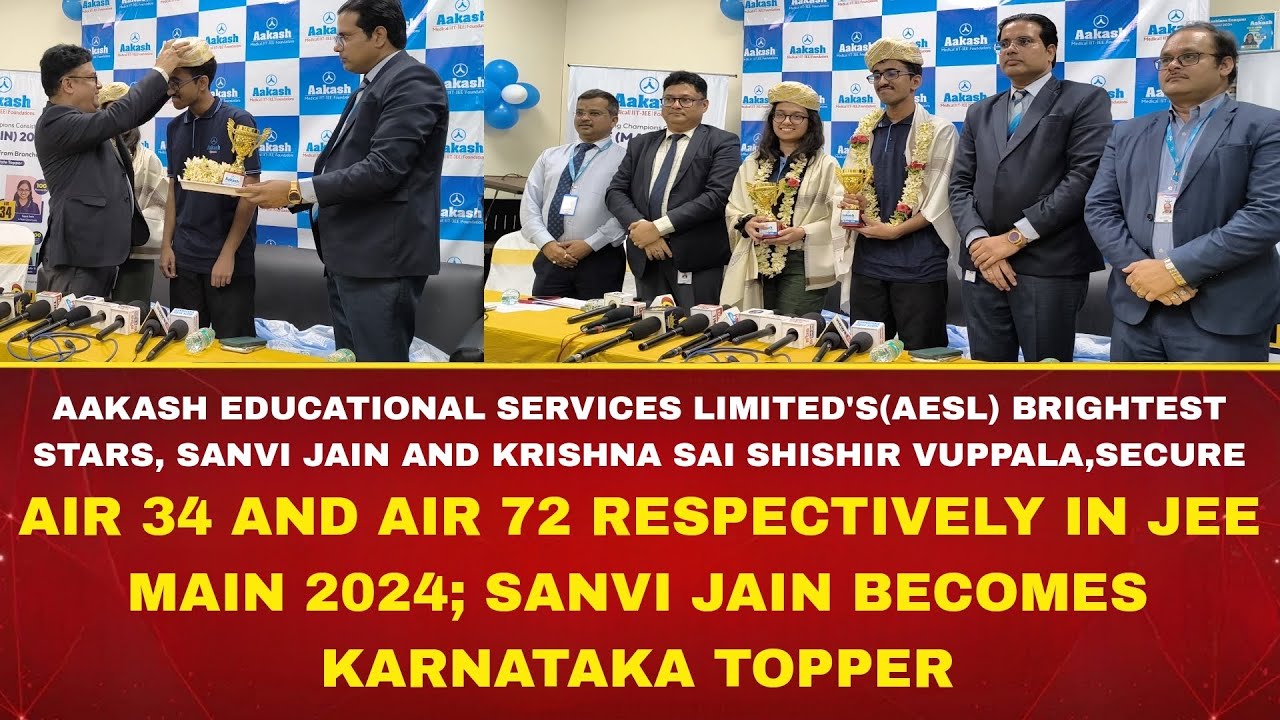 AAKASH Brightest Stars, Sanvi Jain and Krishna Sai Shishir Vuppala ...