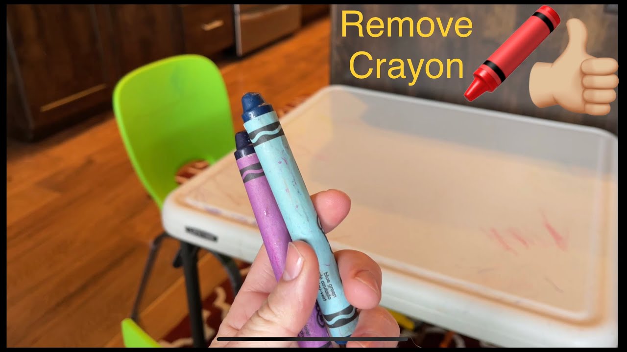 How to Remove Crayon Markings! Toddler made a mess! - YouTube