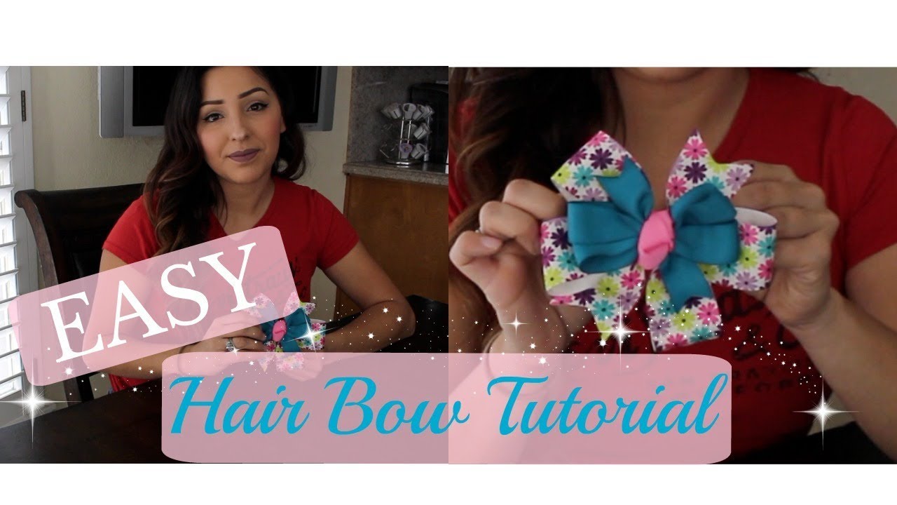 EASY & SIMPLE Hair Bow Tutorial || NO SEW - YouTube