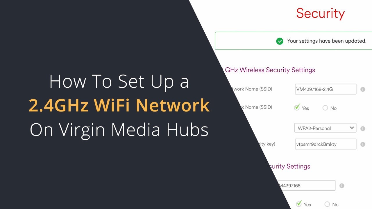 How To Set Up a 2 4GHz WiFi Network on a Virgin Media Hub Router To ...