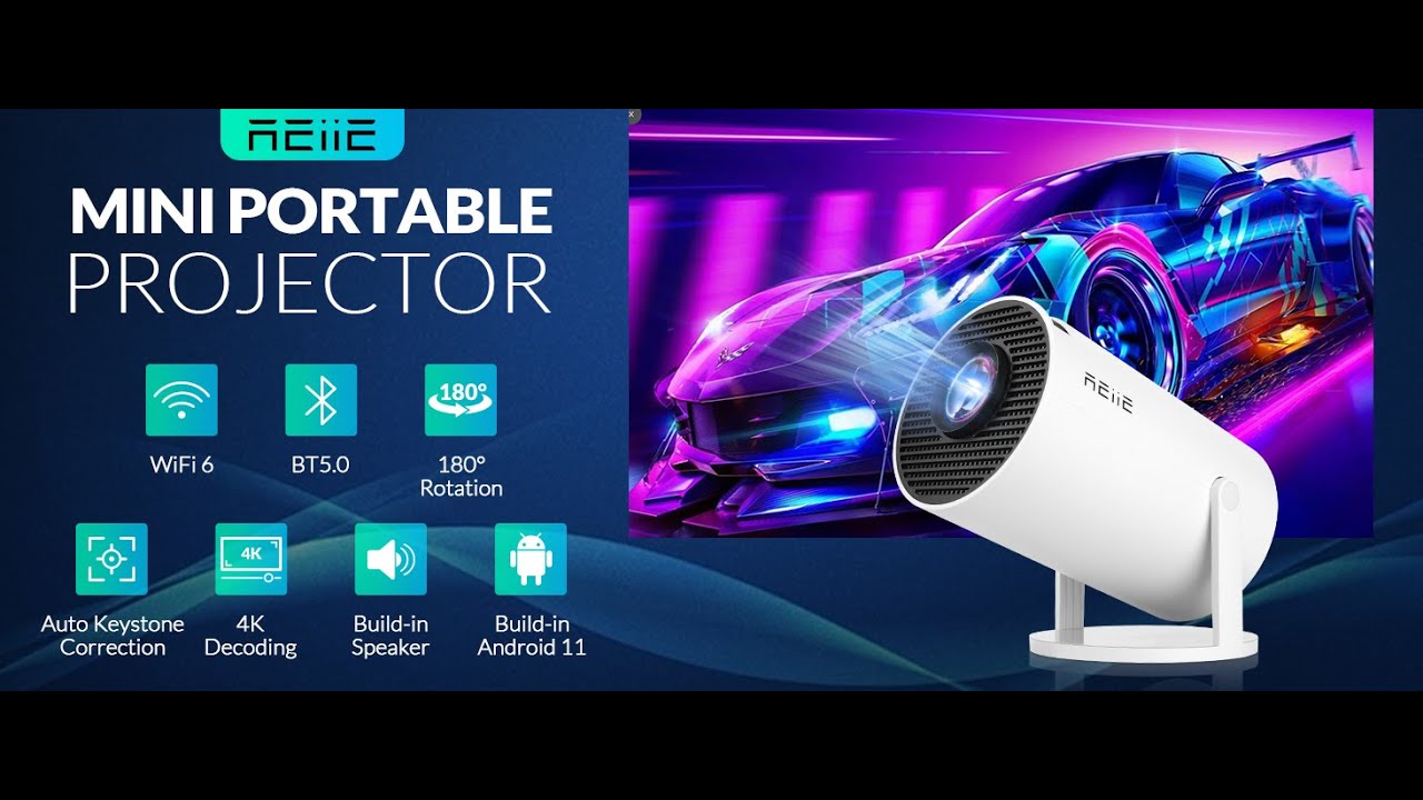 reiie Mini Portable Projector - YouTube