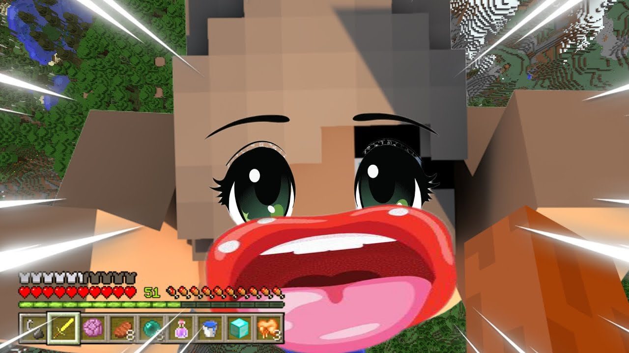 GIGANT Girl EAT ME in Minecraft ? What's inside the Secret HEAD Bikini ...