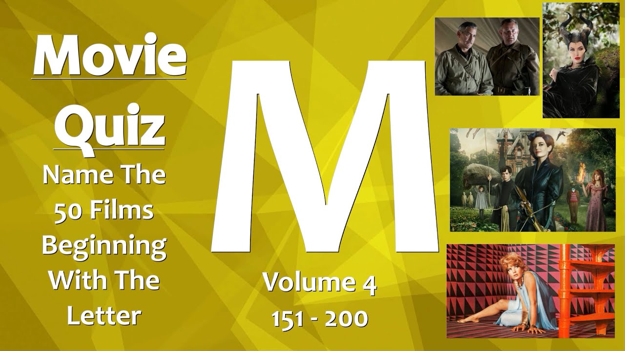 Movie Quiz - Name The 50 Films Beginning With M - Volume 4 - 151 to 200 ...