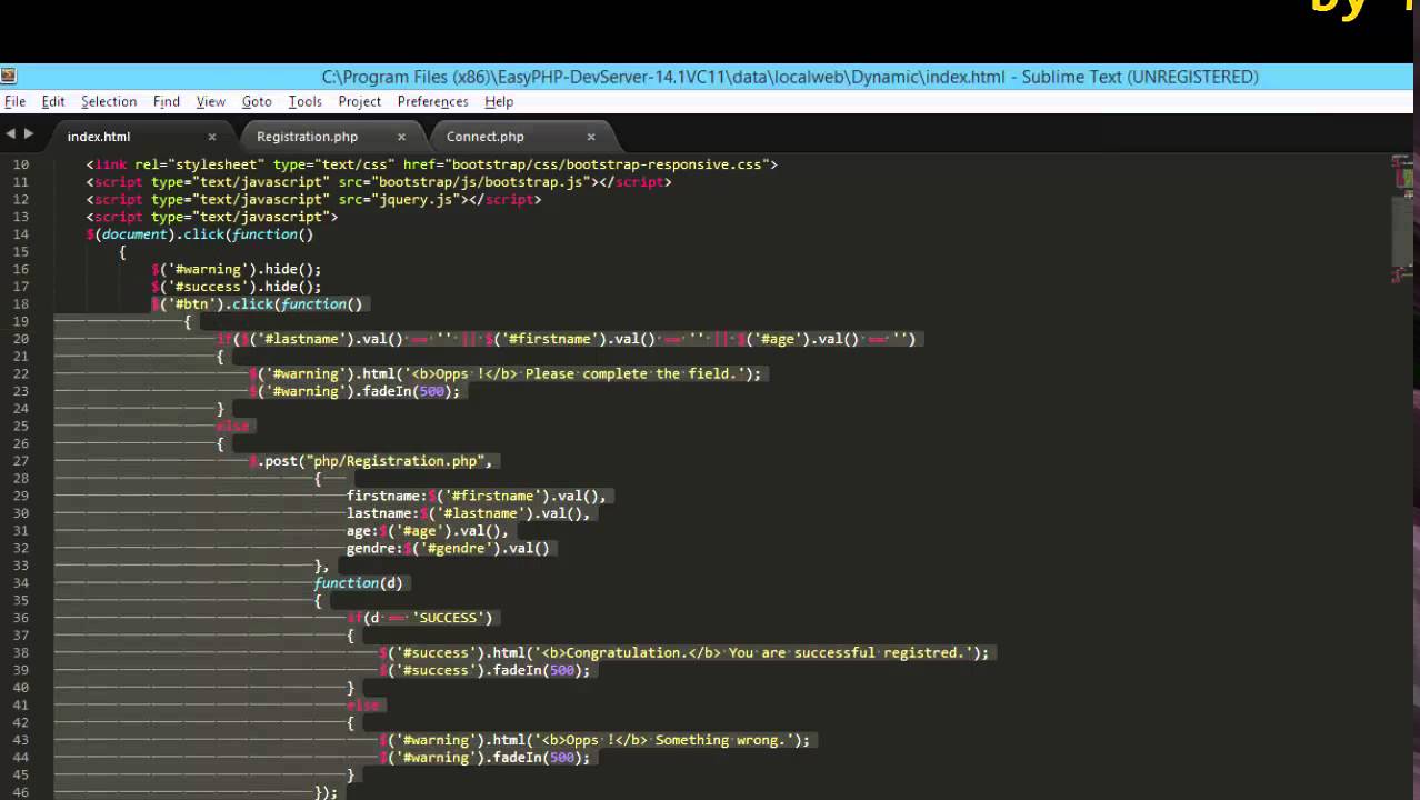 Dynamic website - (HTML,jQuey,Php,SQL,JS,CSS3) - YouTube