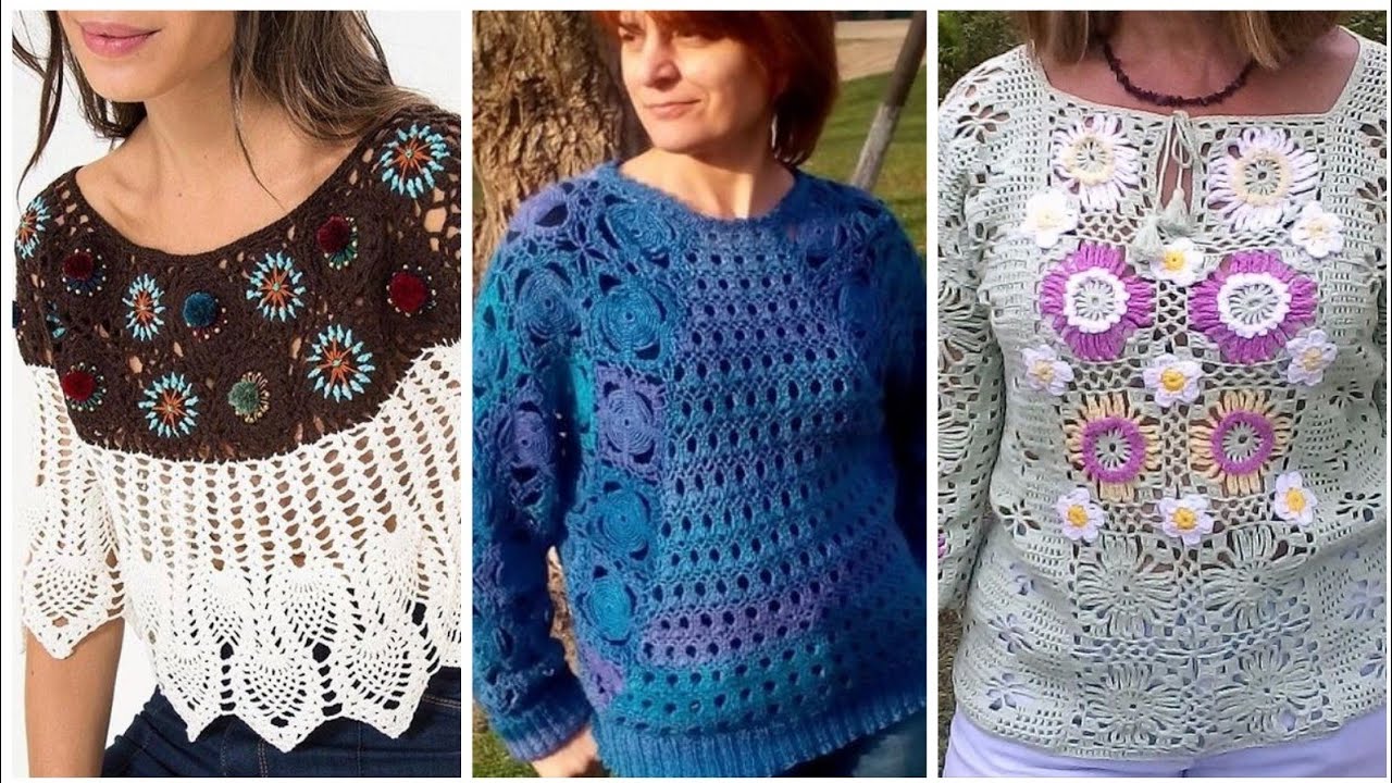 beautiful 😍 gorgeous crochet handmade top's designing - YouTube