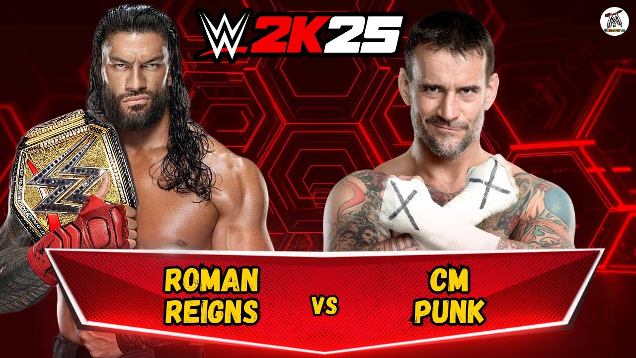 WWE Bloodline Rules Match : Roman Reigns vs CM Punk at WWE 2K25 - YouTube