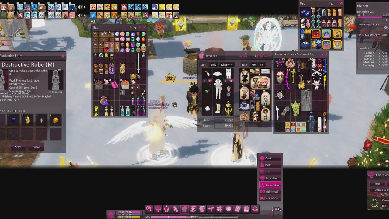 [Mabinogi] Alexina - Destructive Robe (M) Finished (Signed) - YouTube