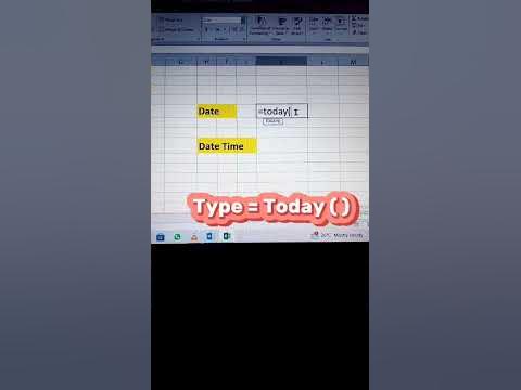 How To Insert Date & Time Through Formula In Ms Excel #youtubeshorts #formula #shortcutkeys ...