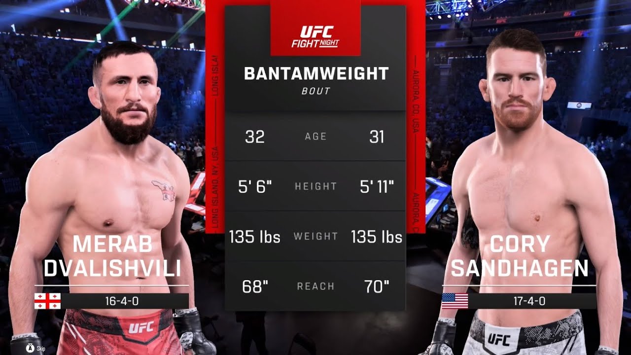 Merab Dvalishvili vs Cory Sandhagen FULL FIGHT | UFC 5 AI Simulation ...