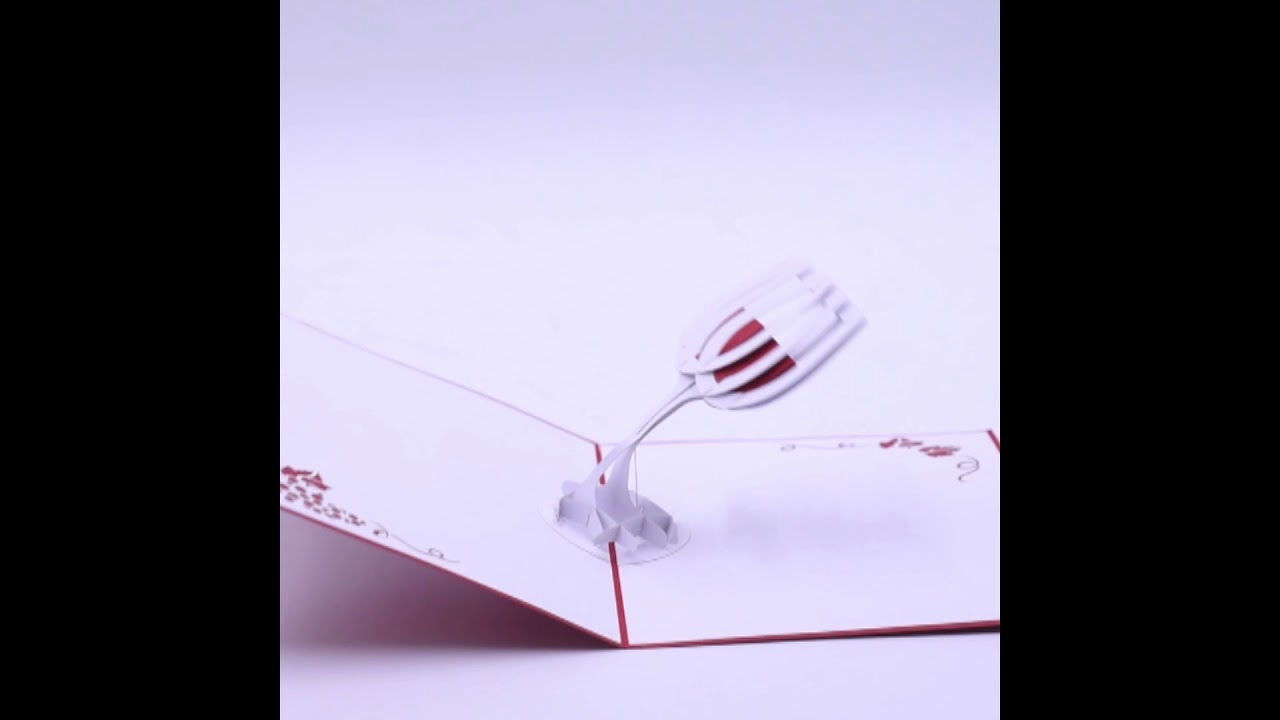 Wine Glass Pop-up Greeting Card - YouTube