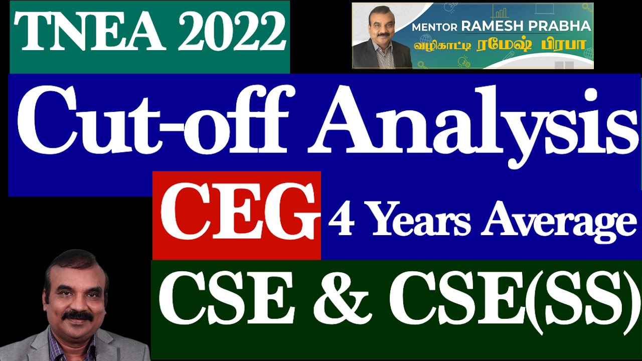 CEG Cut-off Analysis for CSE & CSE(SS) | 4 Years Average | Mentor ...