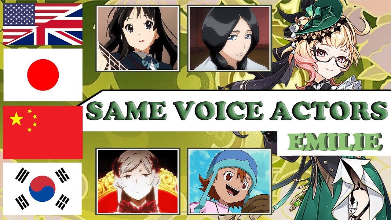 Genshin - Emilie ALL Language Voice Actors, Same Anime & Game ...