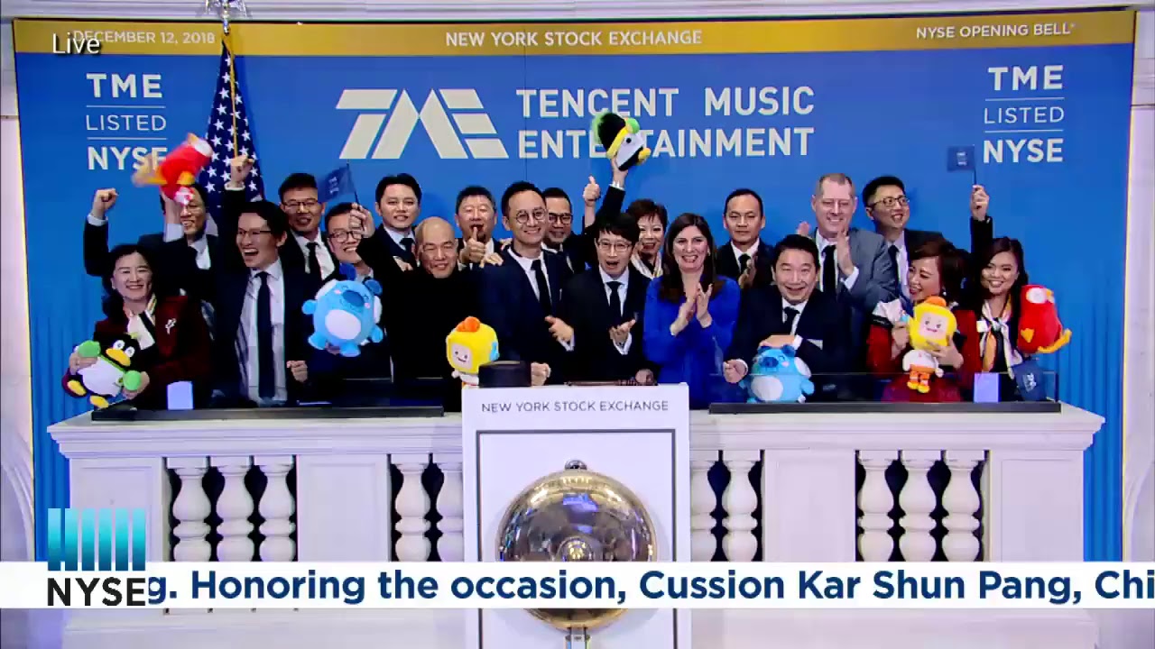 Tencent Music Entertainment Group (NYSE: TME) Rings the NYSE Opening ...