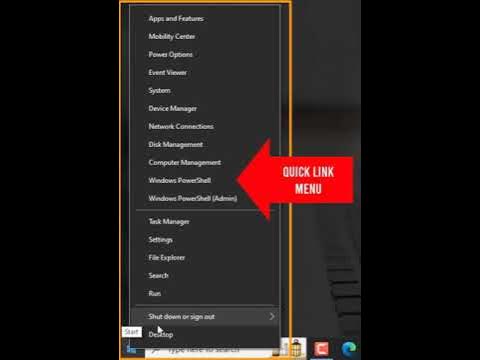 How to Access the Windows 10 Quick Link Menu - YouTube