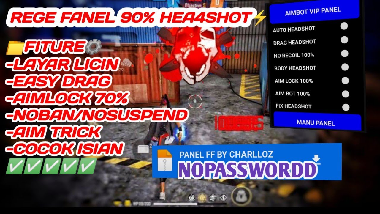 UPD4TE || APK PANEL FREE FIRE AUTO HE4DSOT 79%⚡|| COCOK UNTUK ISIAN📁⚡ ...