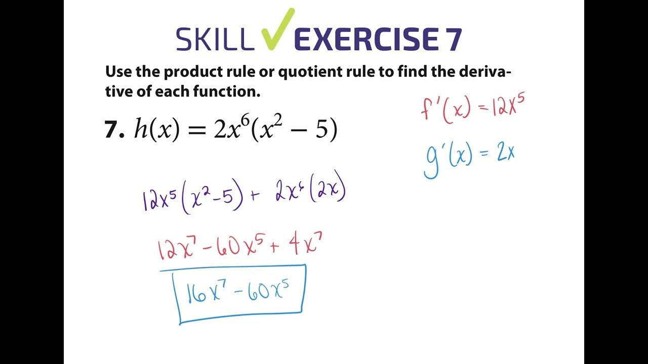 PreCalculus Section 12.5 A Product and Quotient Rule - YouTube