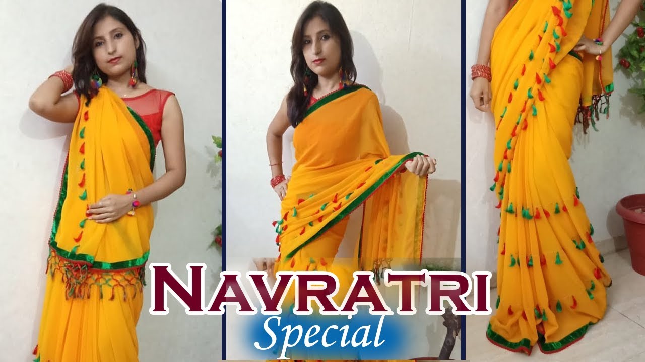 How to Make Designer Saree at Home || How to Make Designer Saree ...