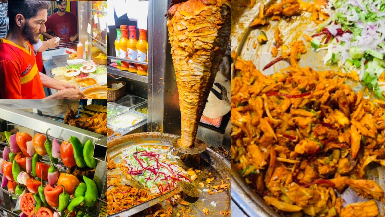 Nonstop Grilled Chicken Shawarma Making | Authentic Juicy Chicken ...
