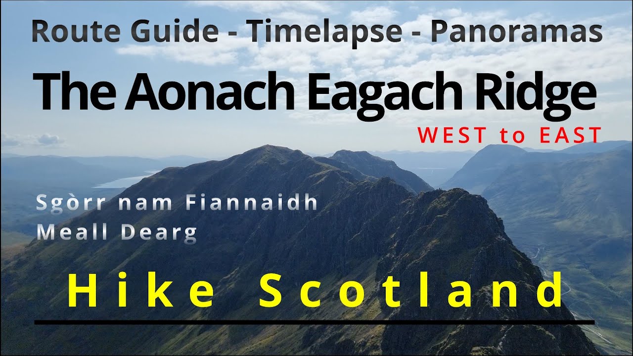 030 Aonach Eagach Ridge, Glencoe, Scotland. Glorious day, west to east ...