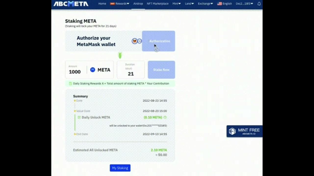 Stake Meta In Abcmeta Youtube