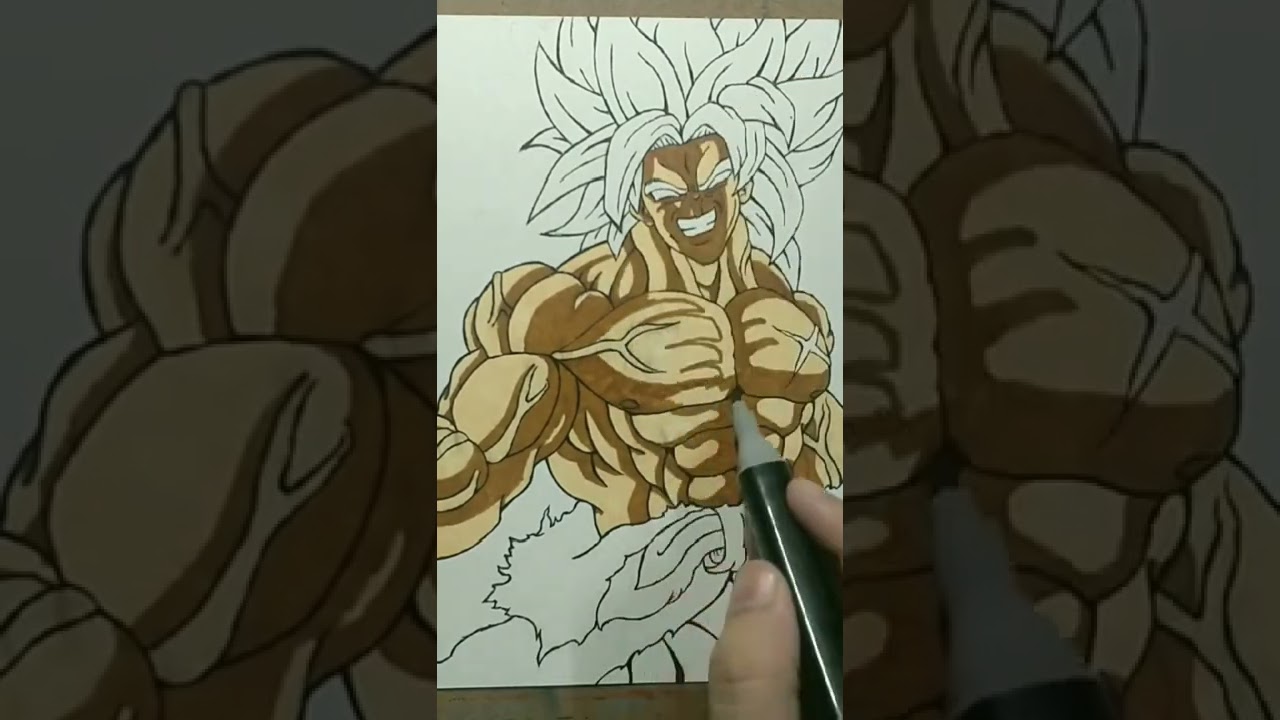 Drawing Broly | Tolg Art - YouTube