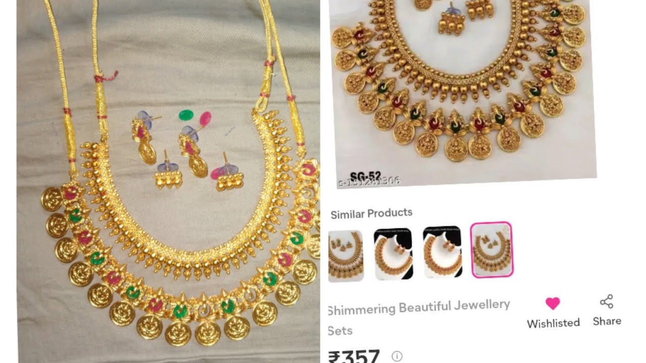 meesho jewellery #meesho haul....under 350# combo jewellery set - YouTube