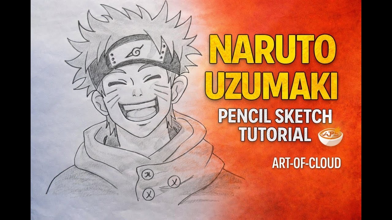 How to Draw Naruto Uzumaki Smiling | Cute Anime Pencil Sketch Tutorial ...