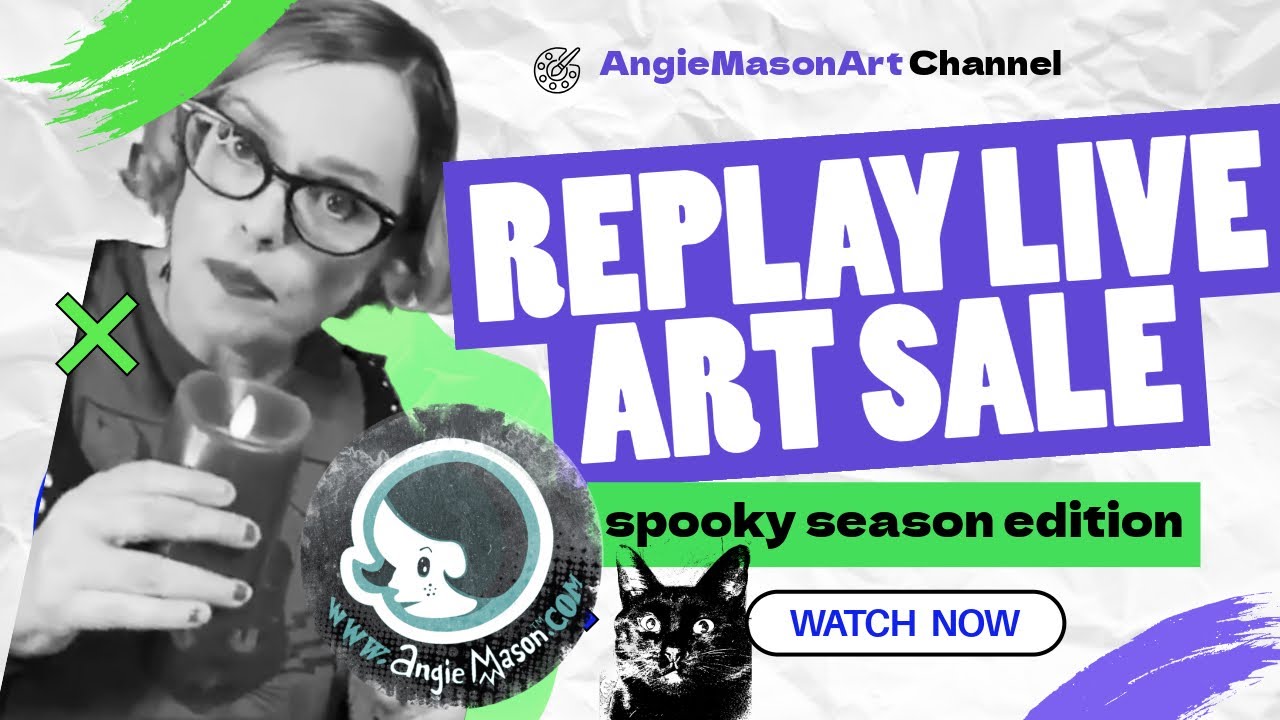 Angie Mason Live spooky season art sale recap replay - YouTube