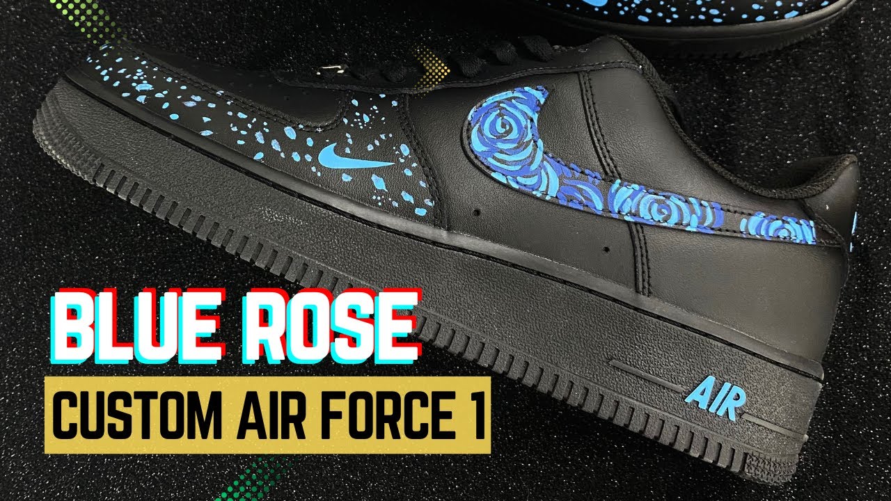 How I Created These Dreamy Blue Rose Custom Shoes #paint #sneakerhead # ...
