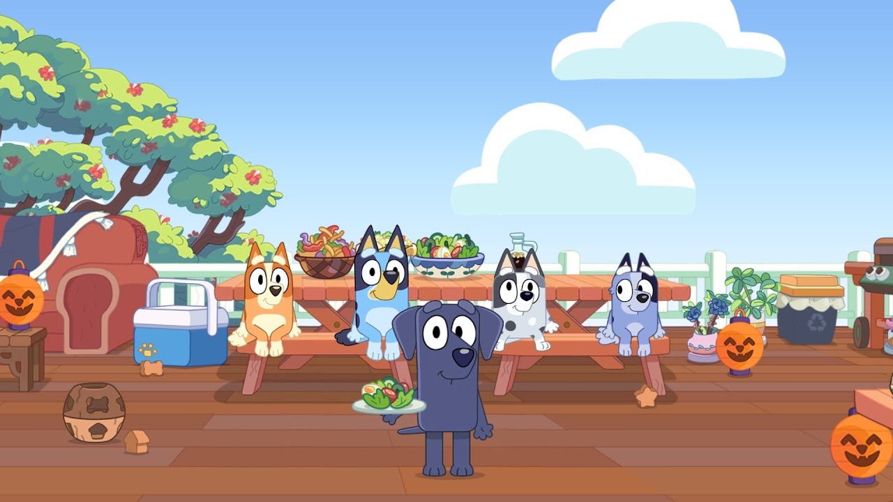 Bluey : Jean-luc's Healthy Salad Party! - YouTube
