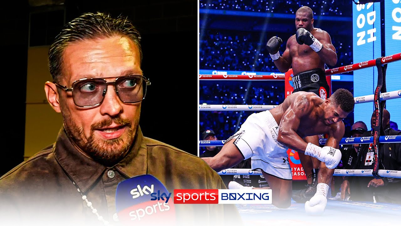 Usyk reacts to Joshua's KO defeat to Dubois 😳 - YouTube