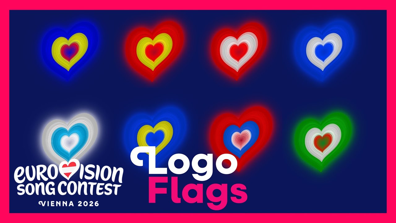 Eurovision 2026 – Animated Logo Flags (Pulsing 70 Hearts Layers) | All ...