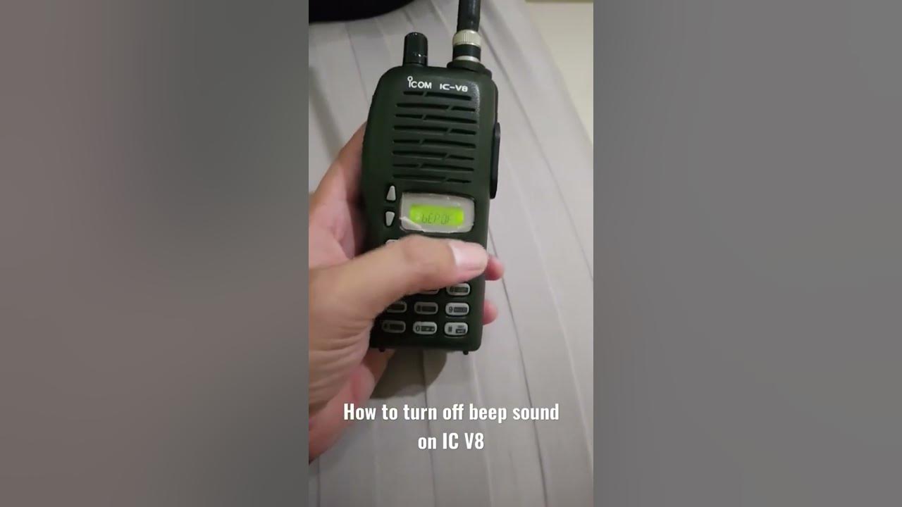 How to turn off beep sound on ICOM IC-V8 - YouTube