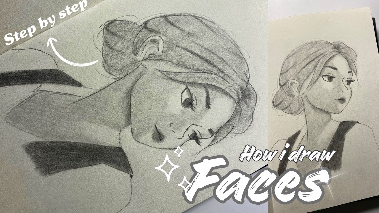 How I Draw Faces °｡ / Step by step face tutorial ~ - YouTube