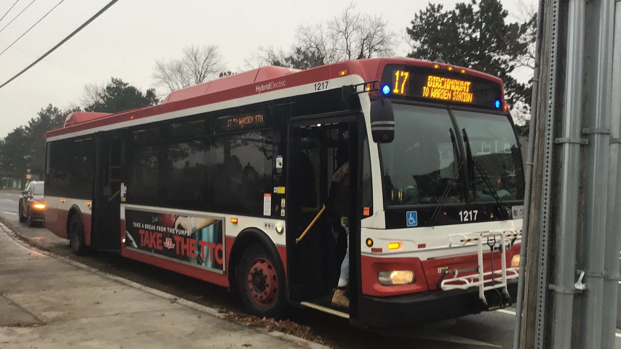 TTC Southbound Ride video on 1217 on route 17 Birchmount to Bay Mills ...
