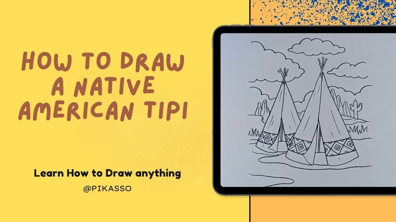 How to Draw a Native American Tipi - YouTube
